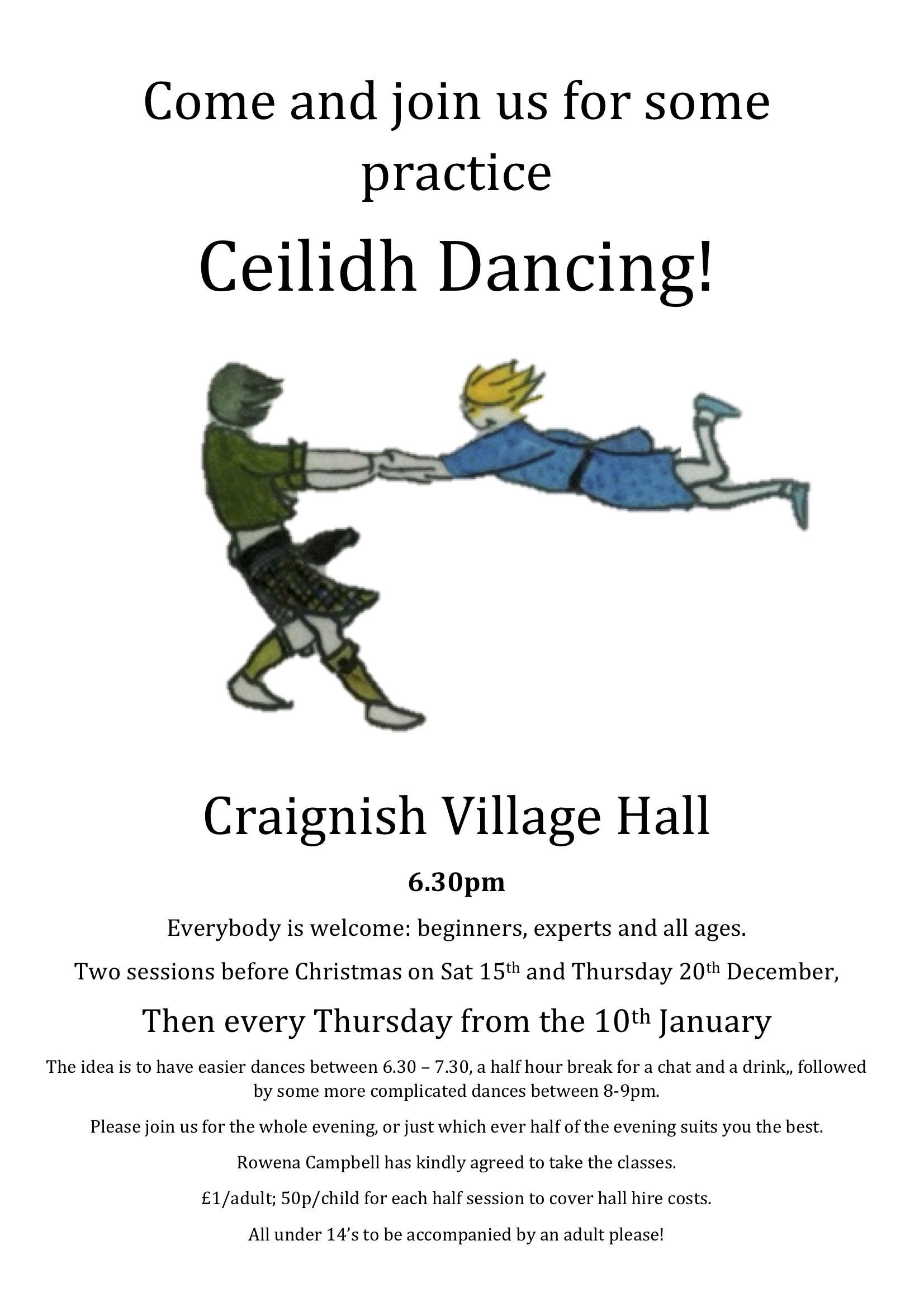 Ceilidh Dance practice | Craignish Village Hall